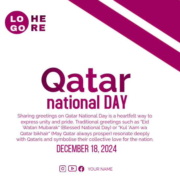 qatar national DAY Template | PosterMyWall