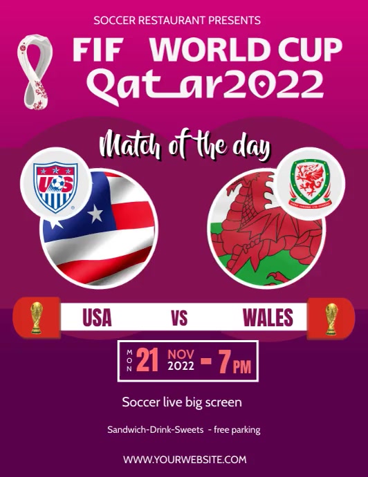 Qatar Word Cup 2022 Folleto de Plantilla de Volante | PosterMyWall