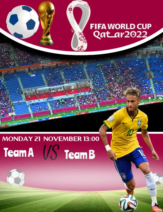 Qatar world cup flyer template | PosterMyWall