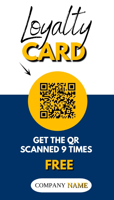 Copy of qr code white and blue and black colors loy | PosterMyWall