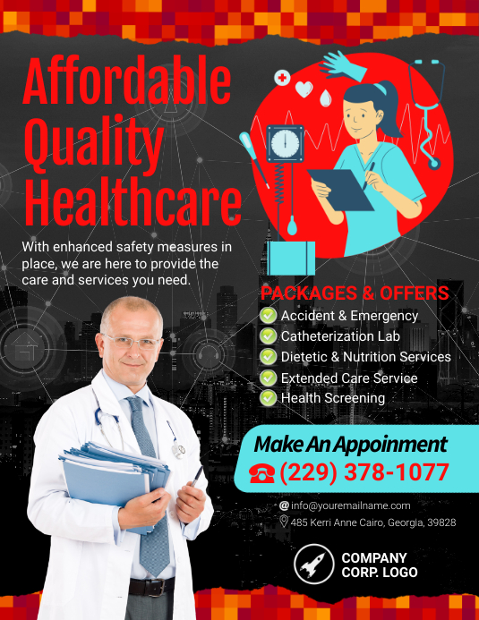 Quality Healthcare Medical Centre Flyer Template | PosterMyWall