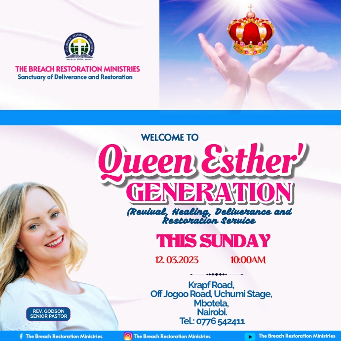 Queen Esther Sunday service Template | PosterMyWall
