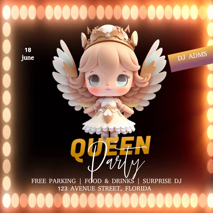 queen party instagram template | PosterMyWall