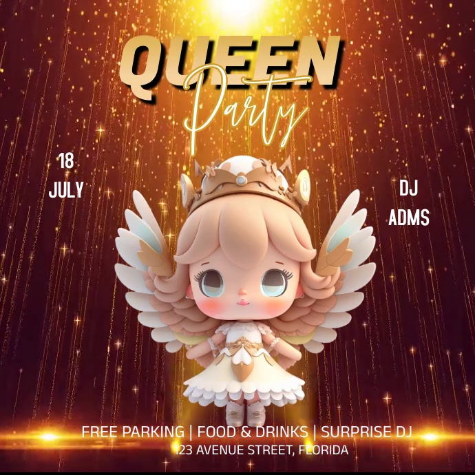 Plantilla de queen party instagram template | PosterMyWall