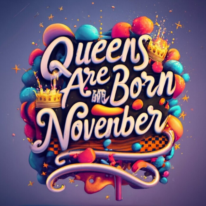 Queens are born in November Template | PosterMyWall