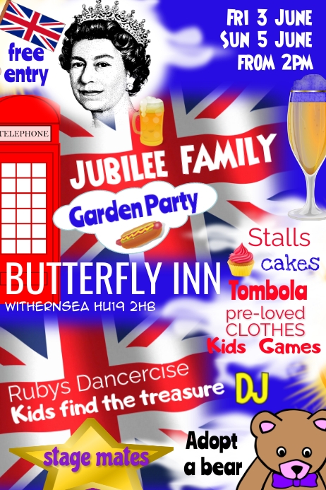QUEENS JUBILEE Template | PosterMyWall