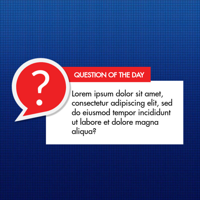 Question of the day Template | PosterMyWall