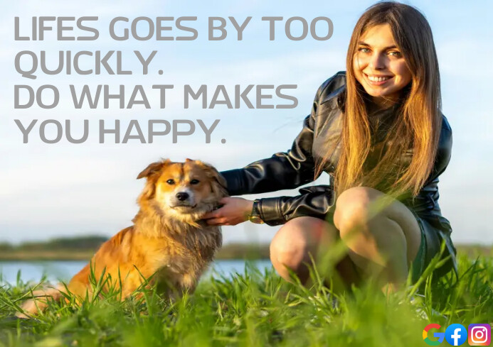 QUICKLY AND HAPPY QUOTE TEMPLATE | PosterMyWall