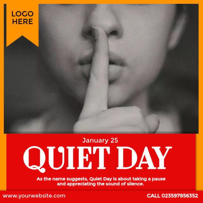 quiet day Template | PosterMyWall