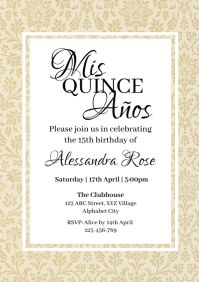 Plantilla de Quinceañera Invitation | PosterMyWall