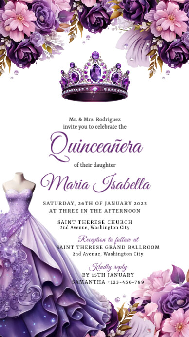 Quinceanera Template | PosterMyWall