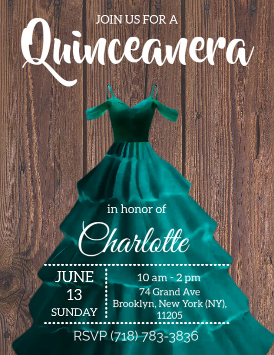 Quinceanera invitation Template | PosterMyWall