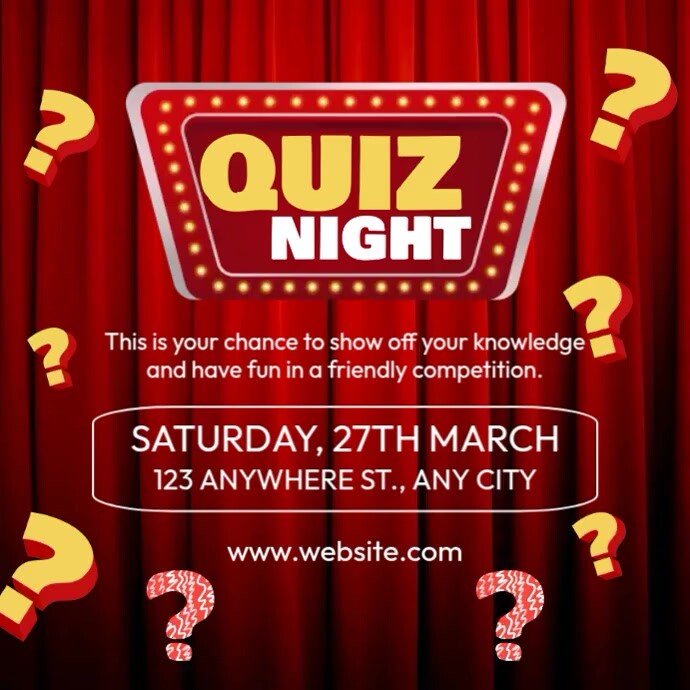 Quiz Night Ads Template | PosterMyWall