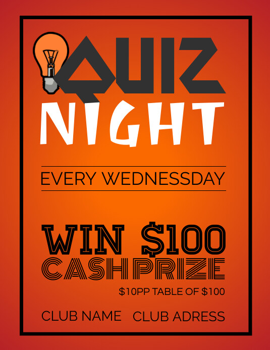 quiz night Template | PosterMyWall