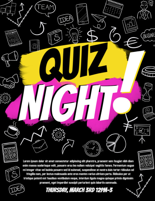 Quiz Night Template PosterMyWall Quiz Night Template PosterMyWall