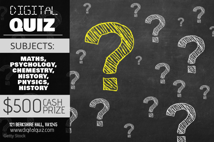 Quiz Night Poster Template | PosterMyWall