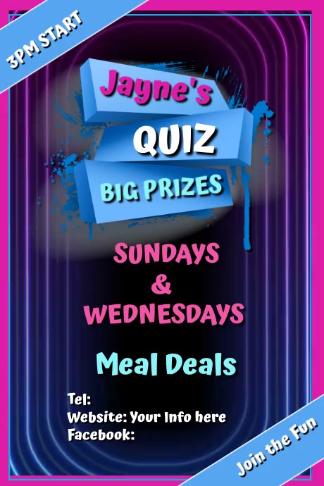 QUIZ time Template | PosterMyWall