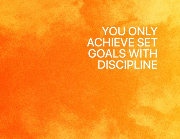 Goals with Discipline Template | PosterMyWall