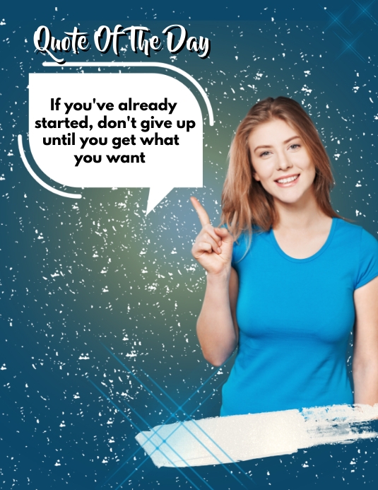 QUOTE OF THE DAY flyer Template | PosterMyWall