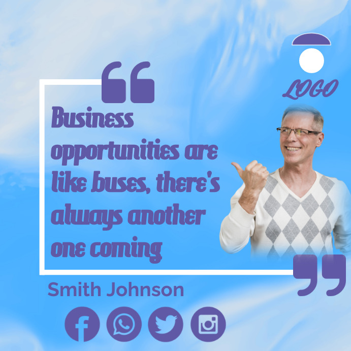 Plantilla de Quote of the day post template | PosterMyWall