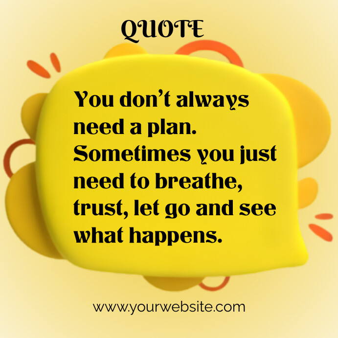 Quote On Yellow Background Template | PosterMyWall