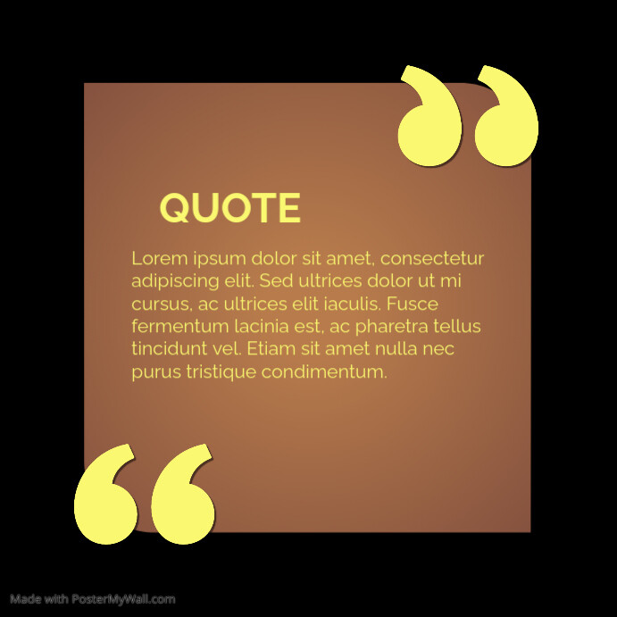 Quote Poster Template Design at Michael Danforth blog