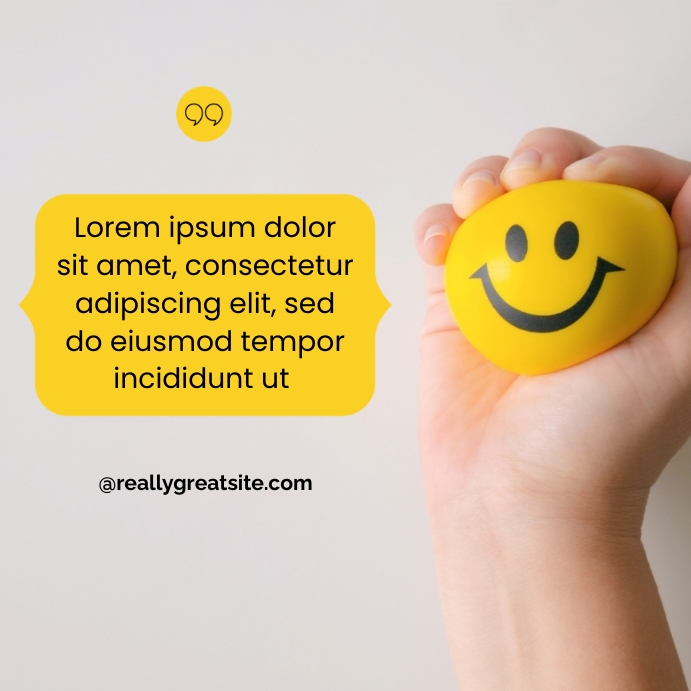 Copy of Quote Simple Template with emoticon smile | PosterMyWall