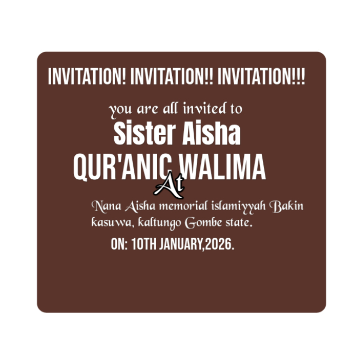 Copy of Qur'anic walima invitation flyer | PosterMyWall
