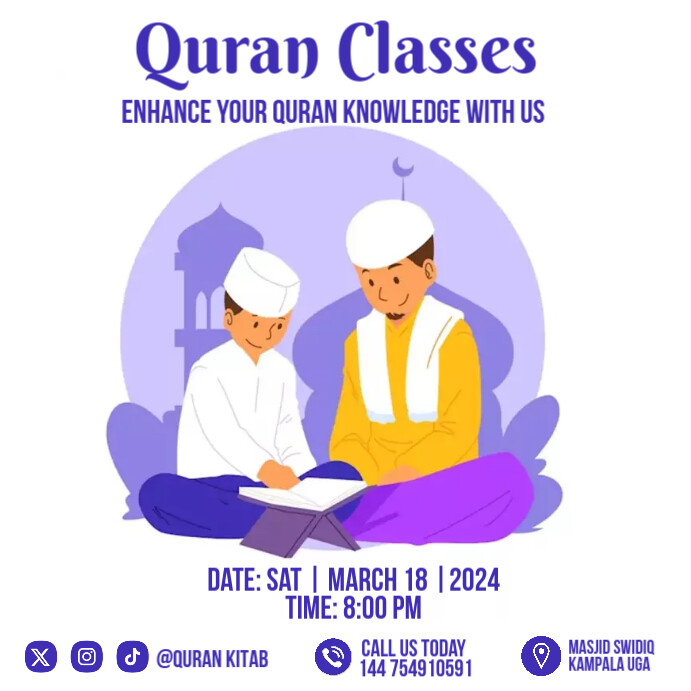 Quran classes Template | PosterMyWall