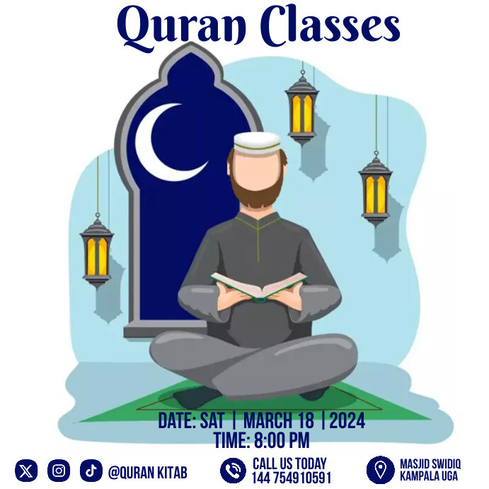 Plantilla de Quran classes | PosterMyWall