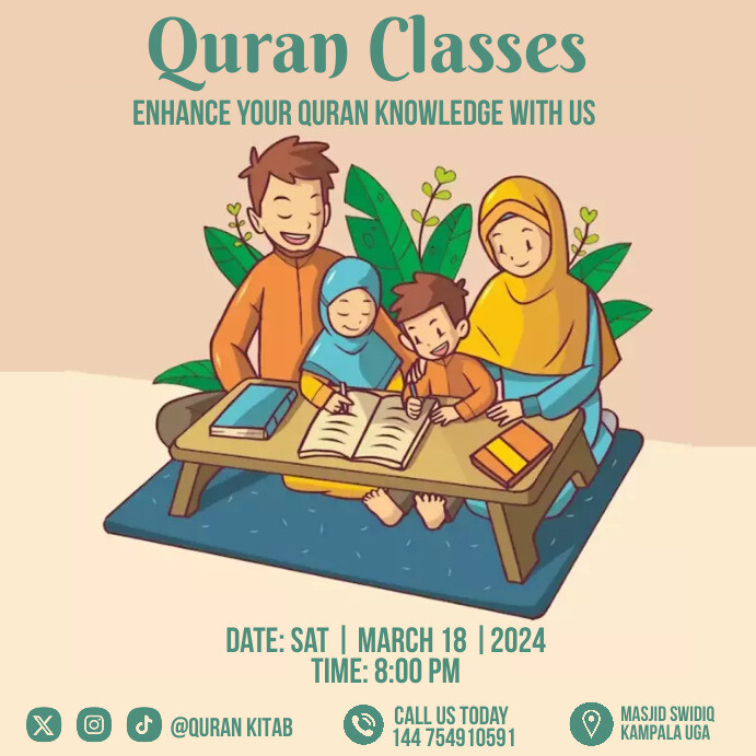 Copy of Quran classes | PosterMyWall