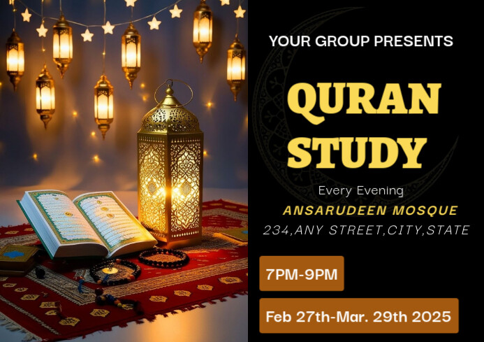 Plantilla de Quran Study | PosterMyWall