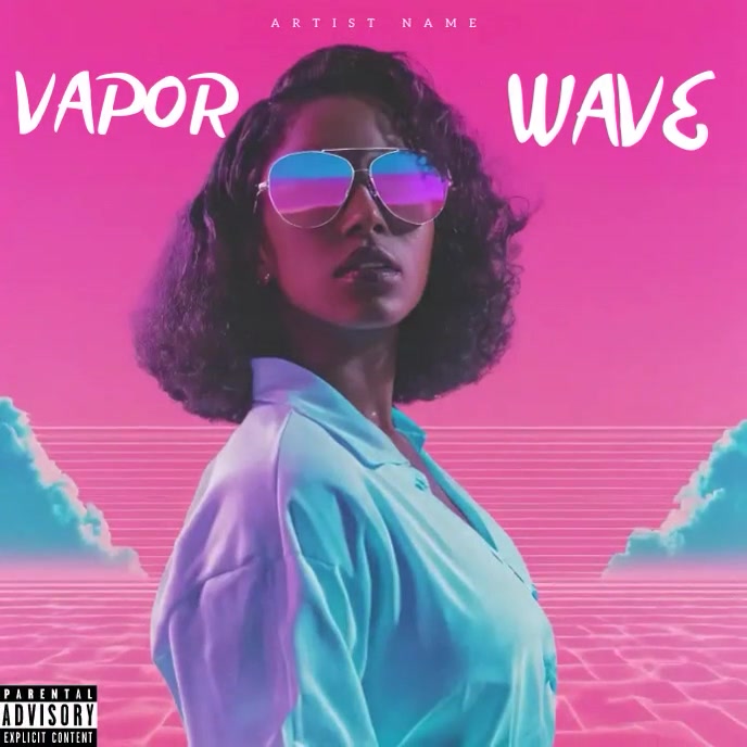 R&B album cover, vaporwave, retro, pop album Template | PosterMyWall