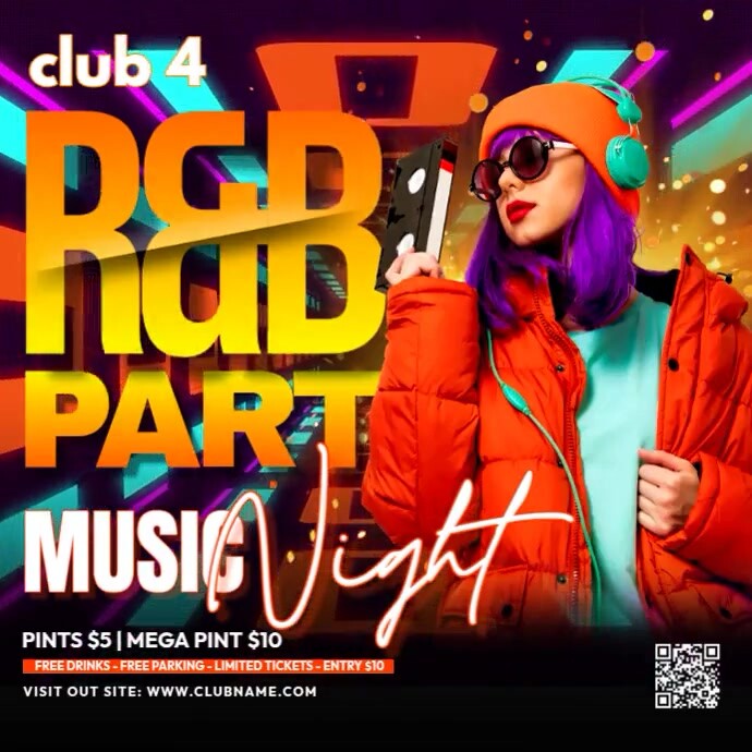 R&B Party Music Night Template | PosterMyWall