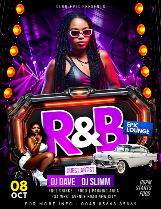 Copy of R&B rhythm and blues ldj music ladies sexy night club lounge ...