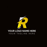 R logo design| Company logo Template | PosterMyWall