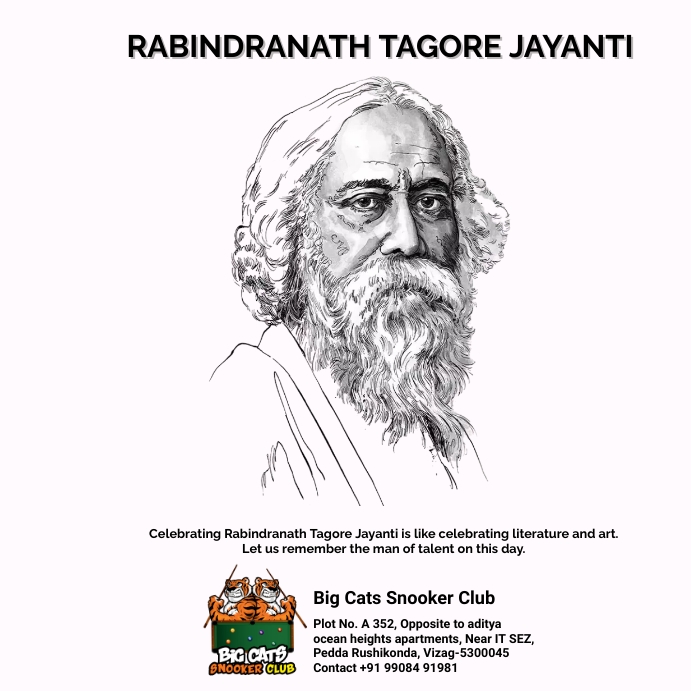 RABINDRANATH TAGORE JAYANTI Template | PosterMyWall