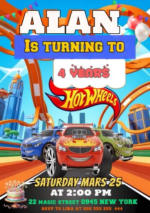 Race car birthday invitation Template | PosterMyWall