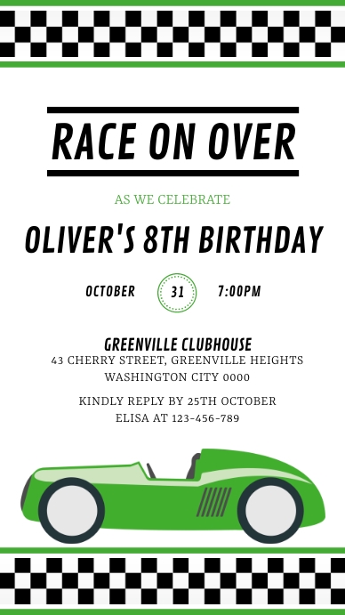 Race Car Template | PosterMyWall