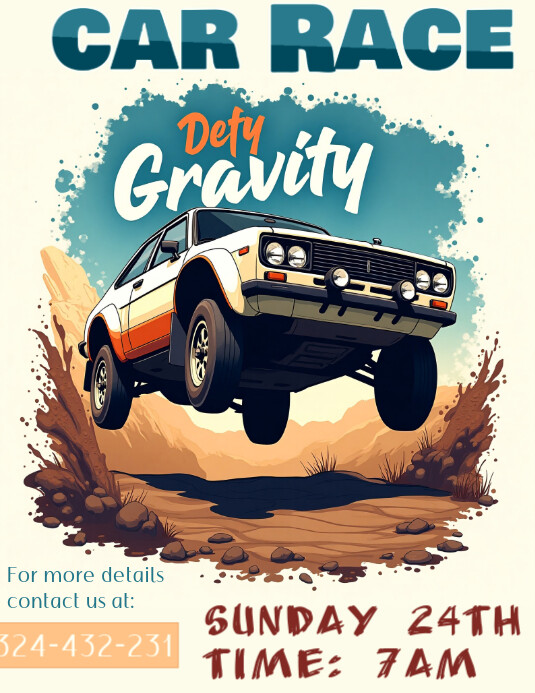 Copy of race car poster design free template automotive poster design ...