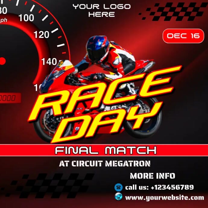 Race Day Final Match Template | PosterMyWall