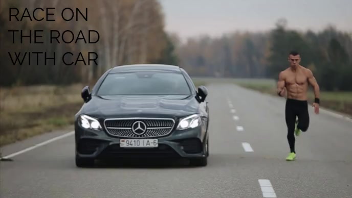 RACE ON THE ROAD WITH CAR Template | PosterMyWall