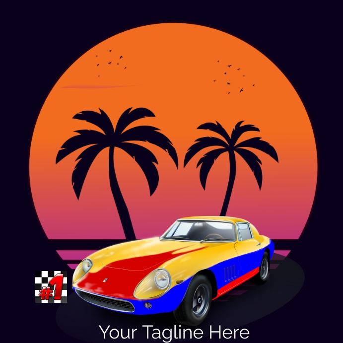 Racing car logo, racing car tshirt design Template | PosterMyWall