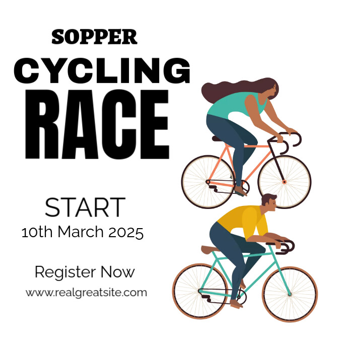 Racing day of cycling lastest Template | PosterMyWall