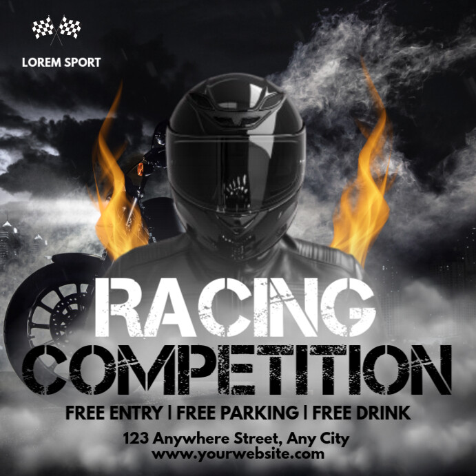 Racing Sports Instagram Post Template | PosterMyWall