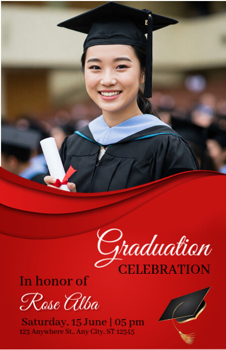 Copy of Rad Abstract Graduation Half Page Wide | PosterMyWall