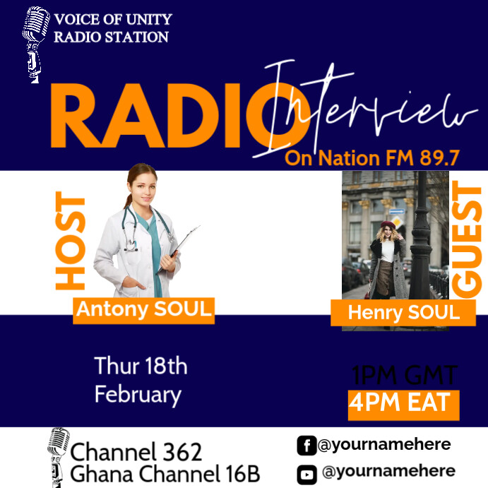 radio interview flyer (1) Templat | PosterMyWall