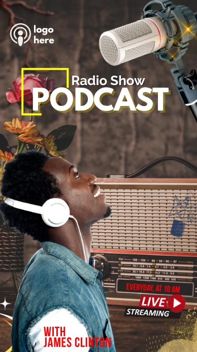 Radio Podcast Show Template | PosterMyWall