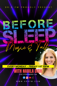 Radio Show Program Template | PosterMyWall