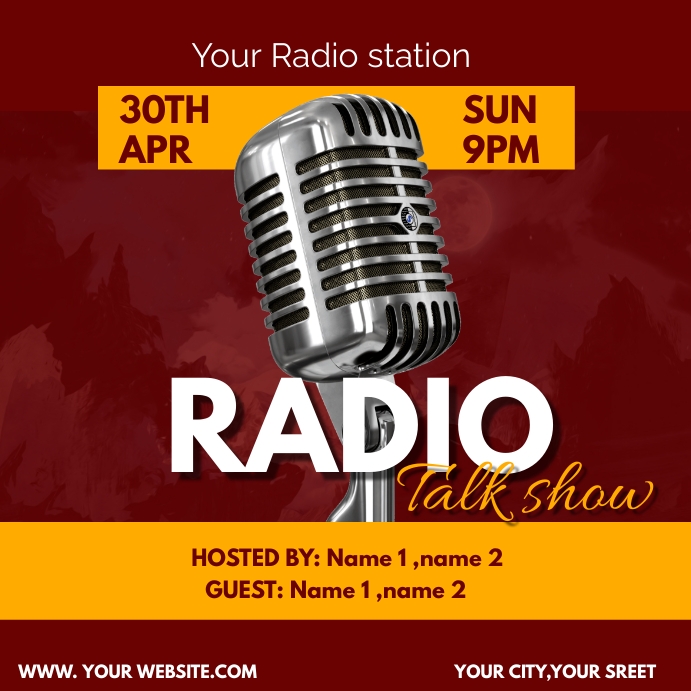 RADIO SHOW FLYER Template | PosterMyWall
